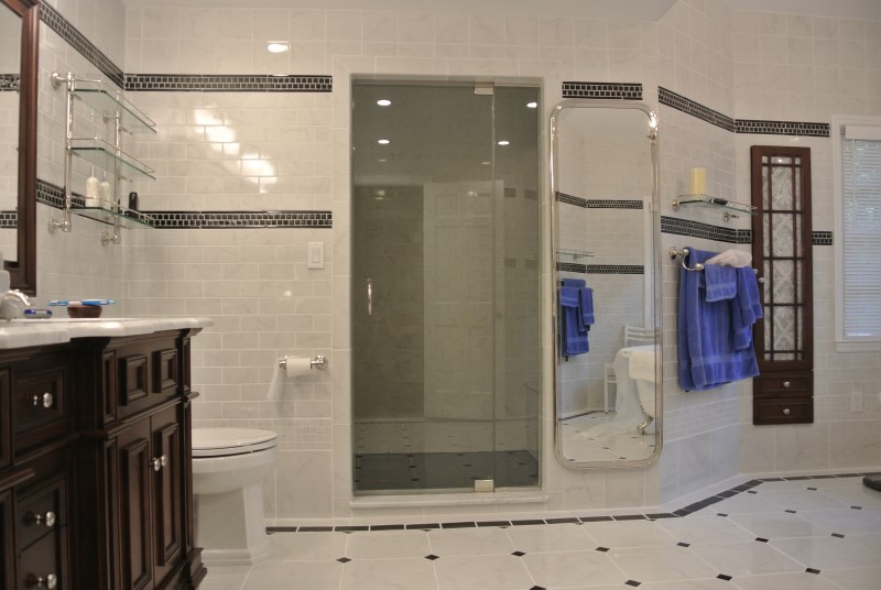 In line Shower Doors - AMG Shower Doors NJ - Custom Frameless Glass ...