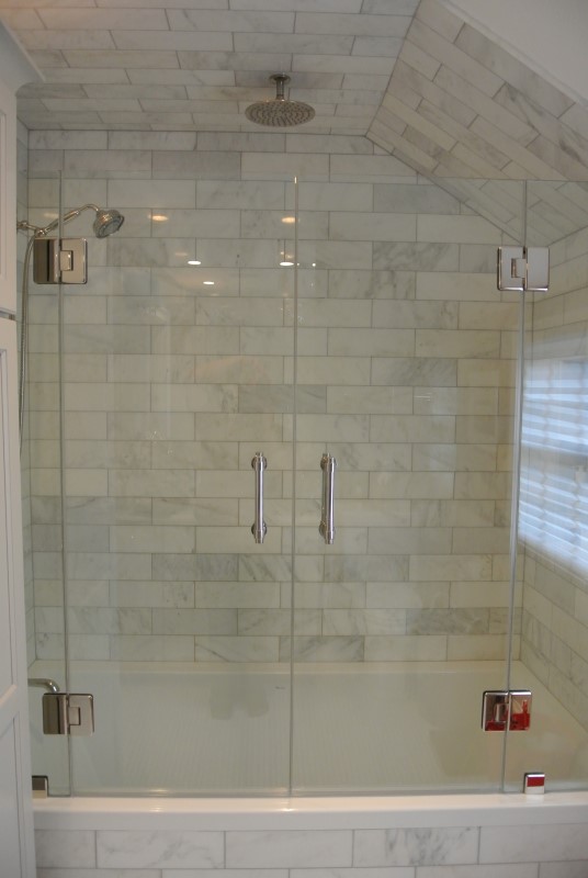 In line Shower Doors - AMG Shower Doors NJ - Custom Frameless Glass ...