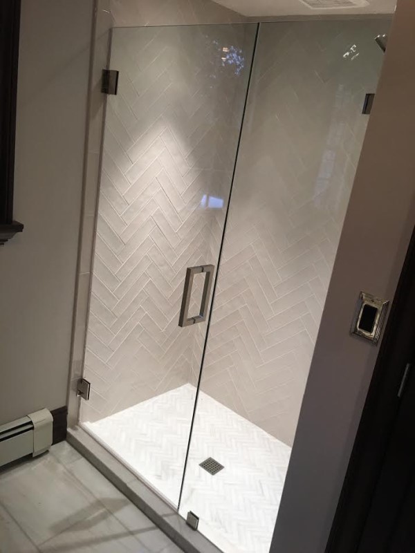 In line Shower Doors - AMG Shower Doors NJ - Custom Frameless Glass ...