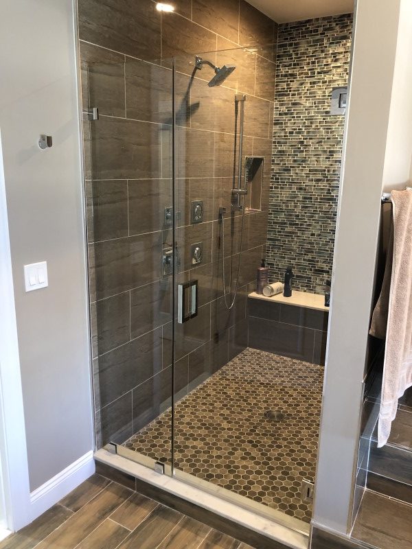 In line Shower Doors - AMG Shower Doors NJ - Custom Frameless Glass ...