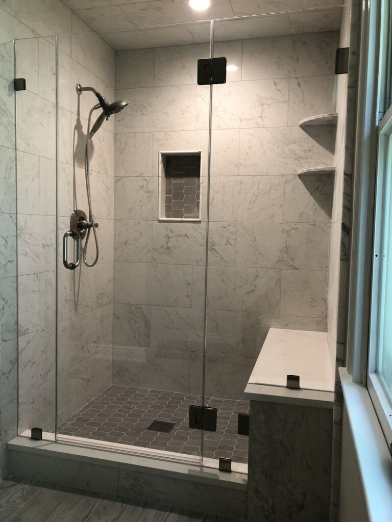 In line Shower Doors - AMG Shower Doors NJ - Custom Frameless Glass ...