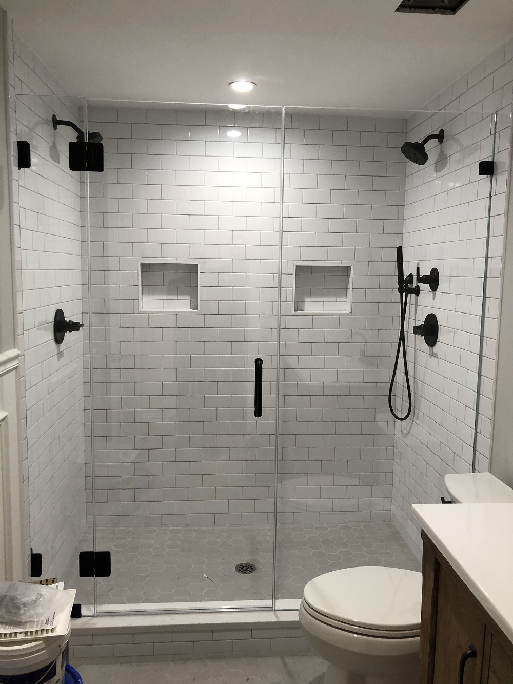 In line Shower Doors - AMG Shower Doors NJ - Custom Frameless Glass ...