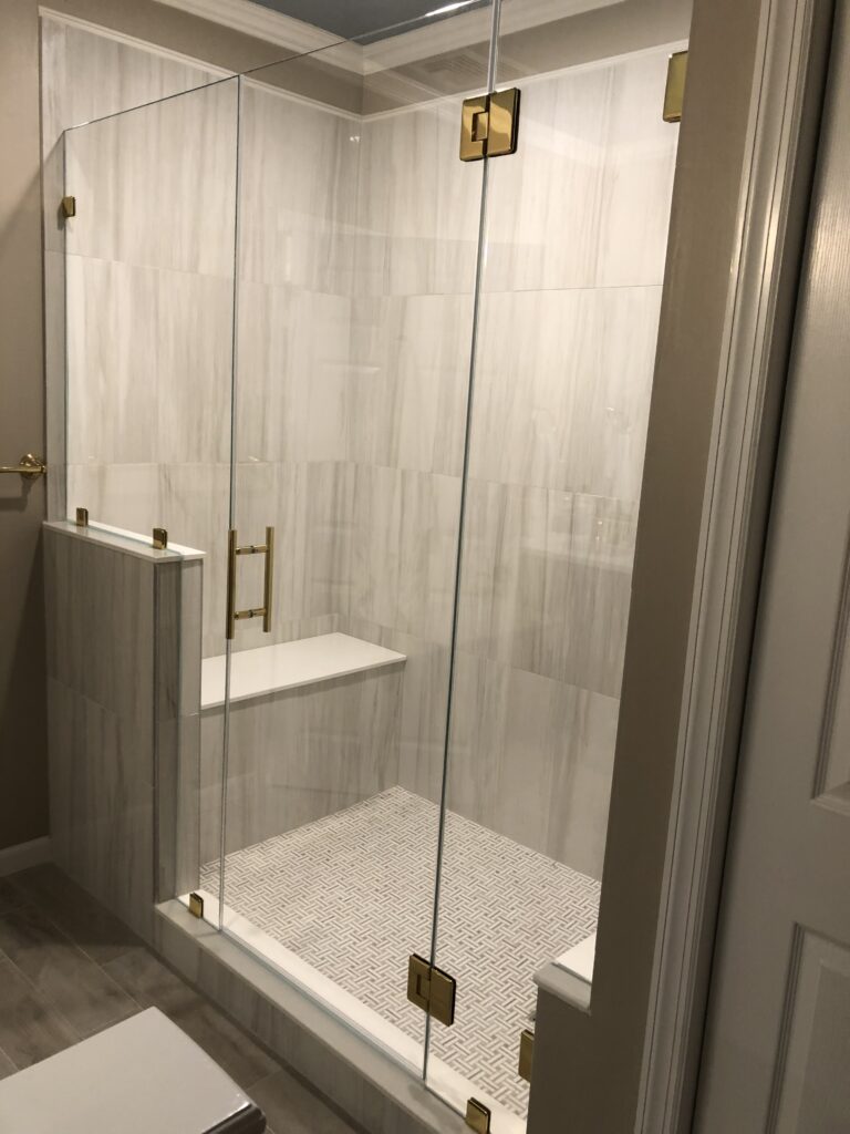In line Shower Doors - AMG Shower Doors NJ - Custom Frameless Glass ...