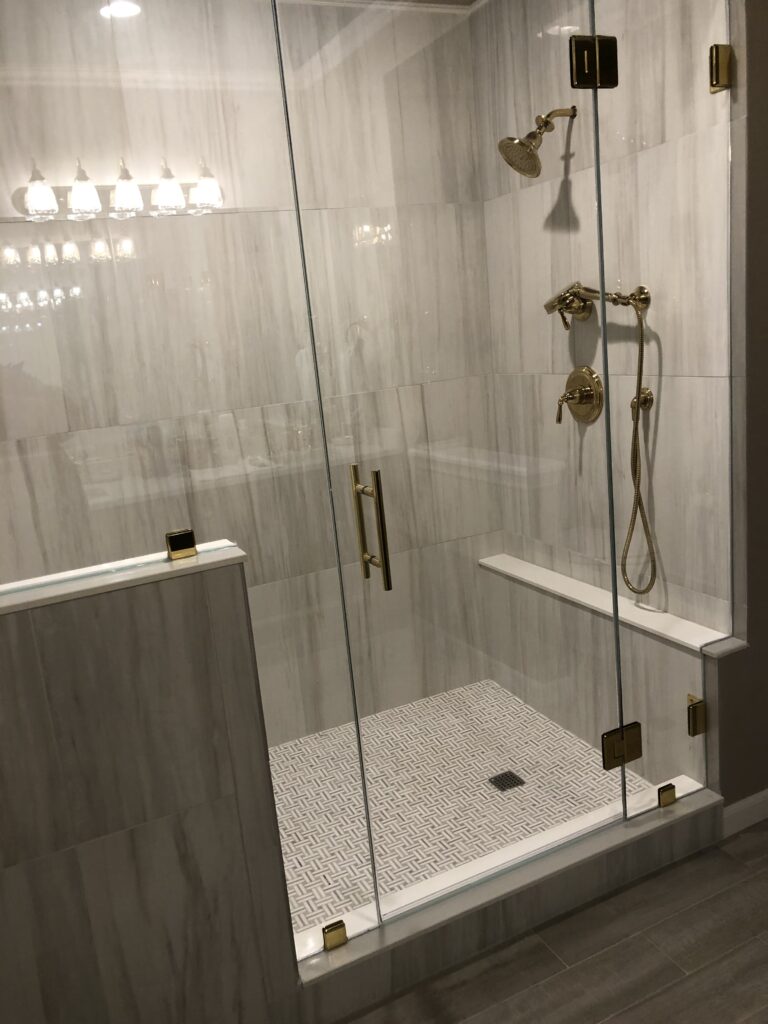 In line Shower Doors - AMG Shower Doors NJ - Custom Frameless Glass ...
